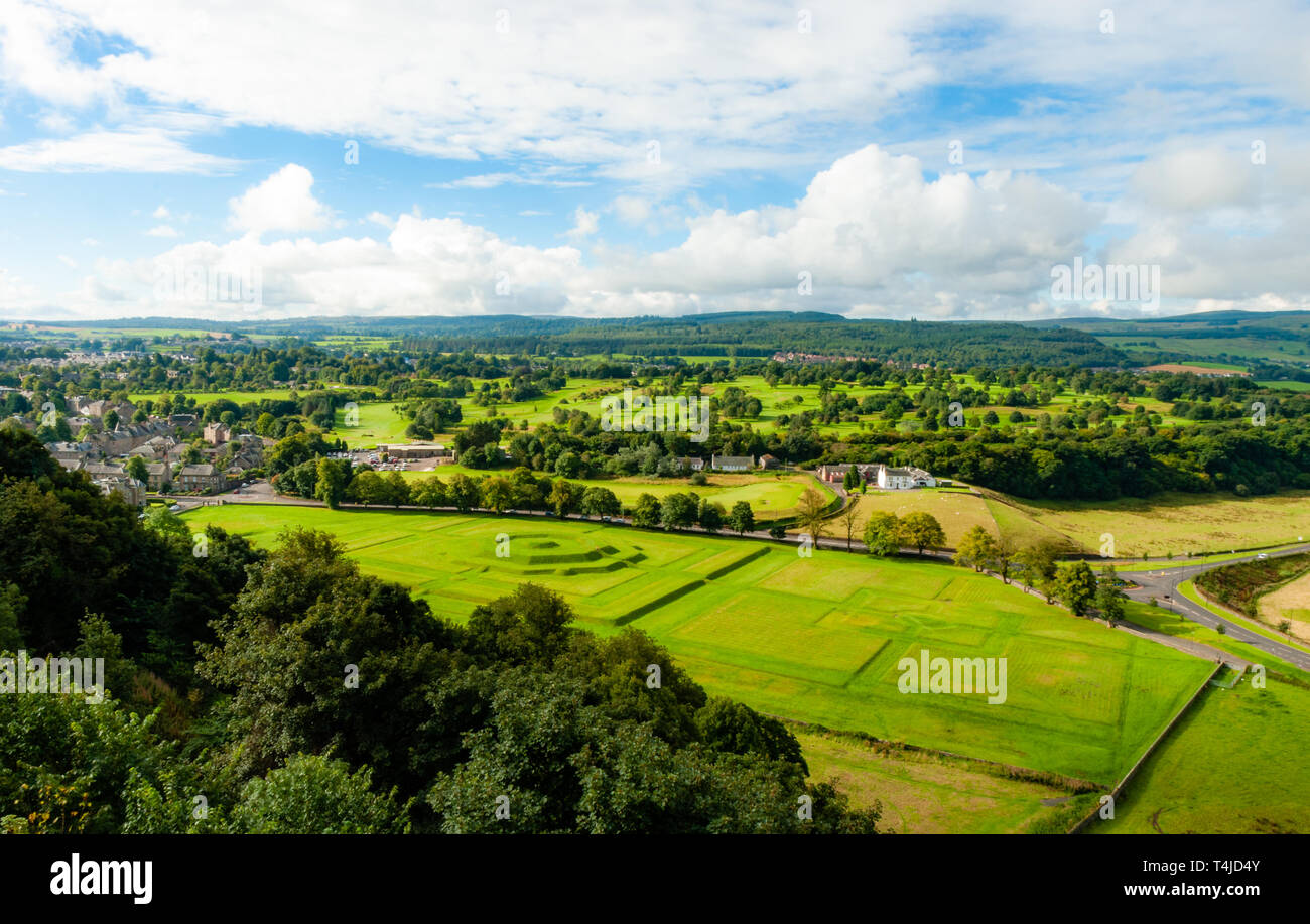 A view of Stirling from Stirling Castle - Stirling - Scotland Stock ...