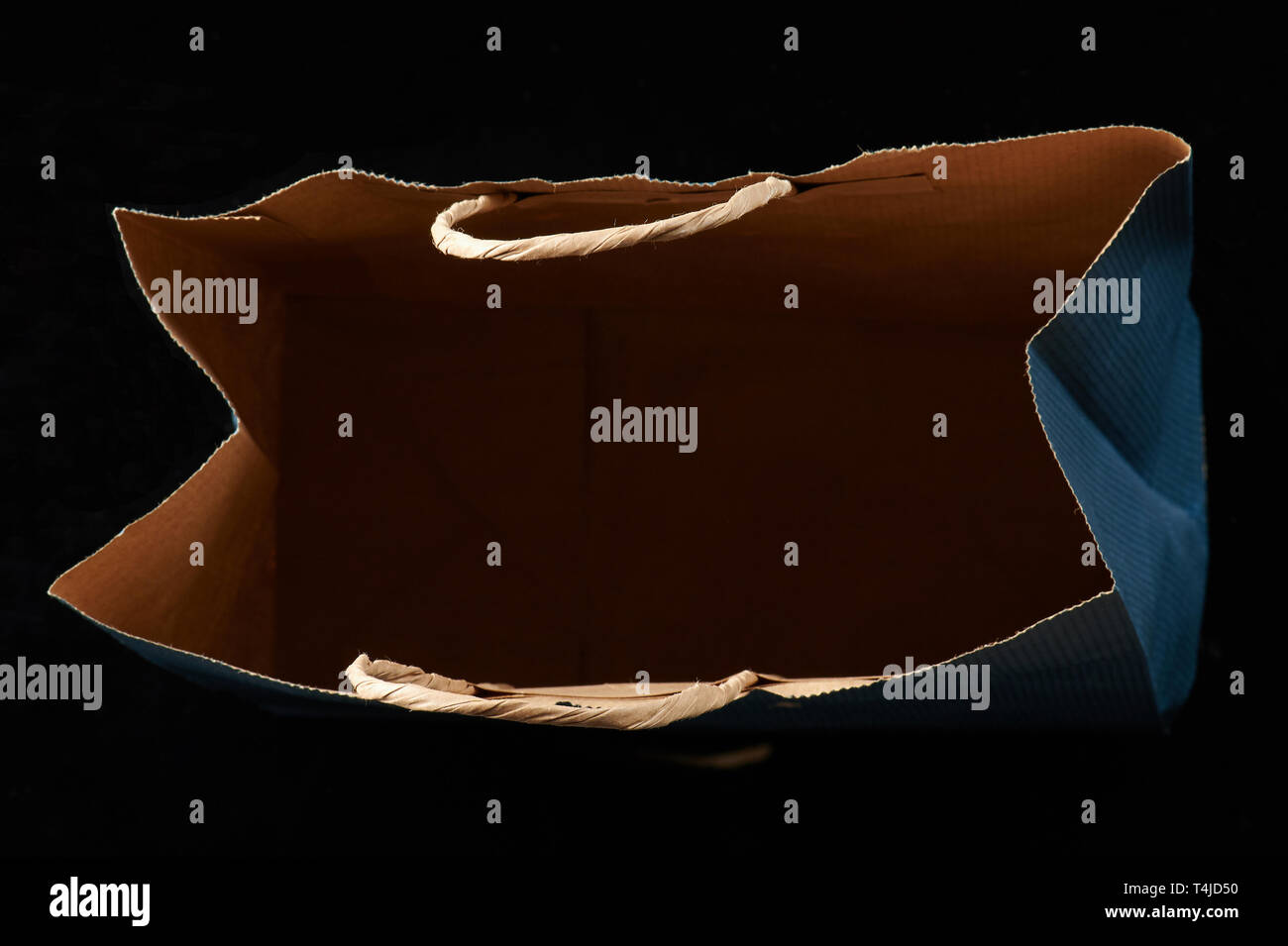 One paper open bag above top view isolated Stock Photo - Alamy