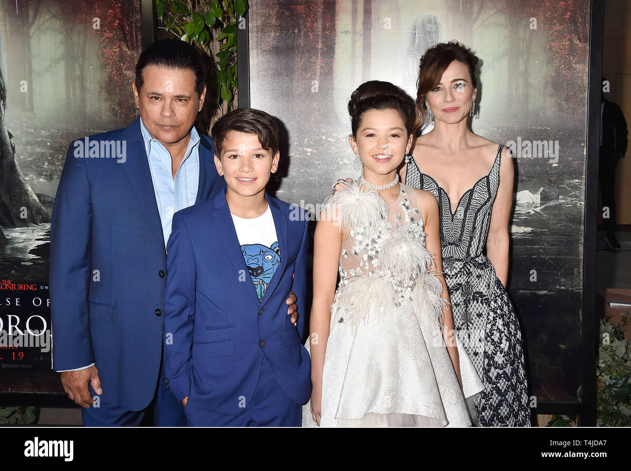 HOLLYWOOD, CA - APRIL 15: (L-R) Raymond Cruz, Roman Christou, Jaynee ...