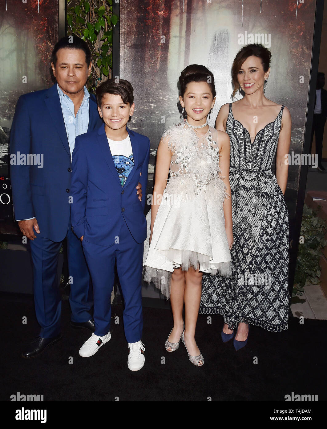HOLLYWOOD, CA - APRIL 15: (L-R) Raymond Cruz, Roman Christou, Jaynee ...