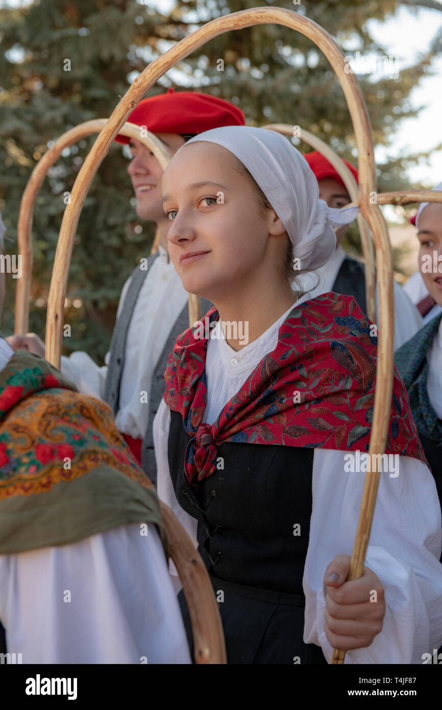 Basque dancers at the Trailing of the Sheep Festival in Idaho, USA ...