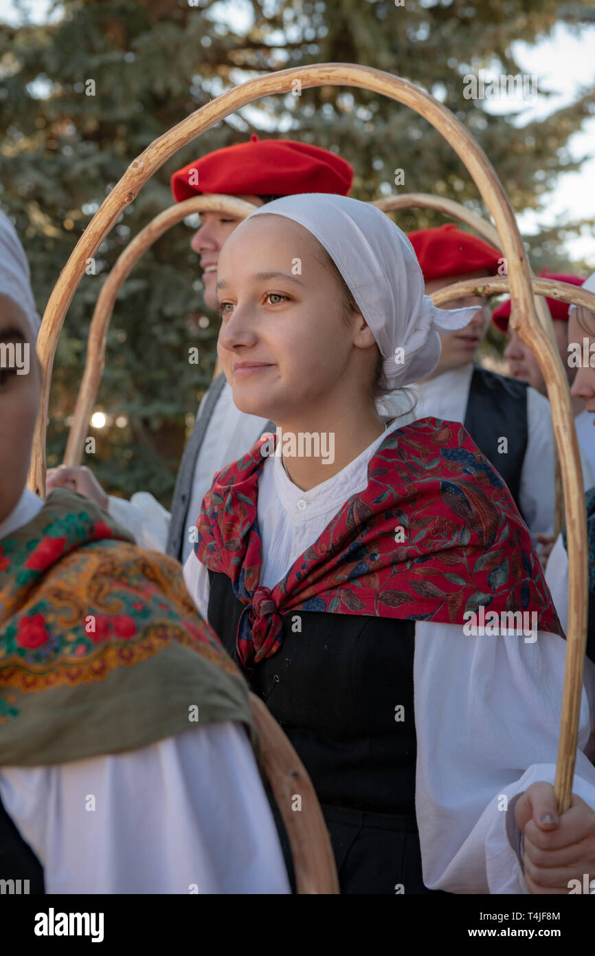 Basque dancers at the Trailing of the Sheep Festival in Idaho, USA ...