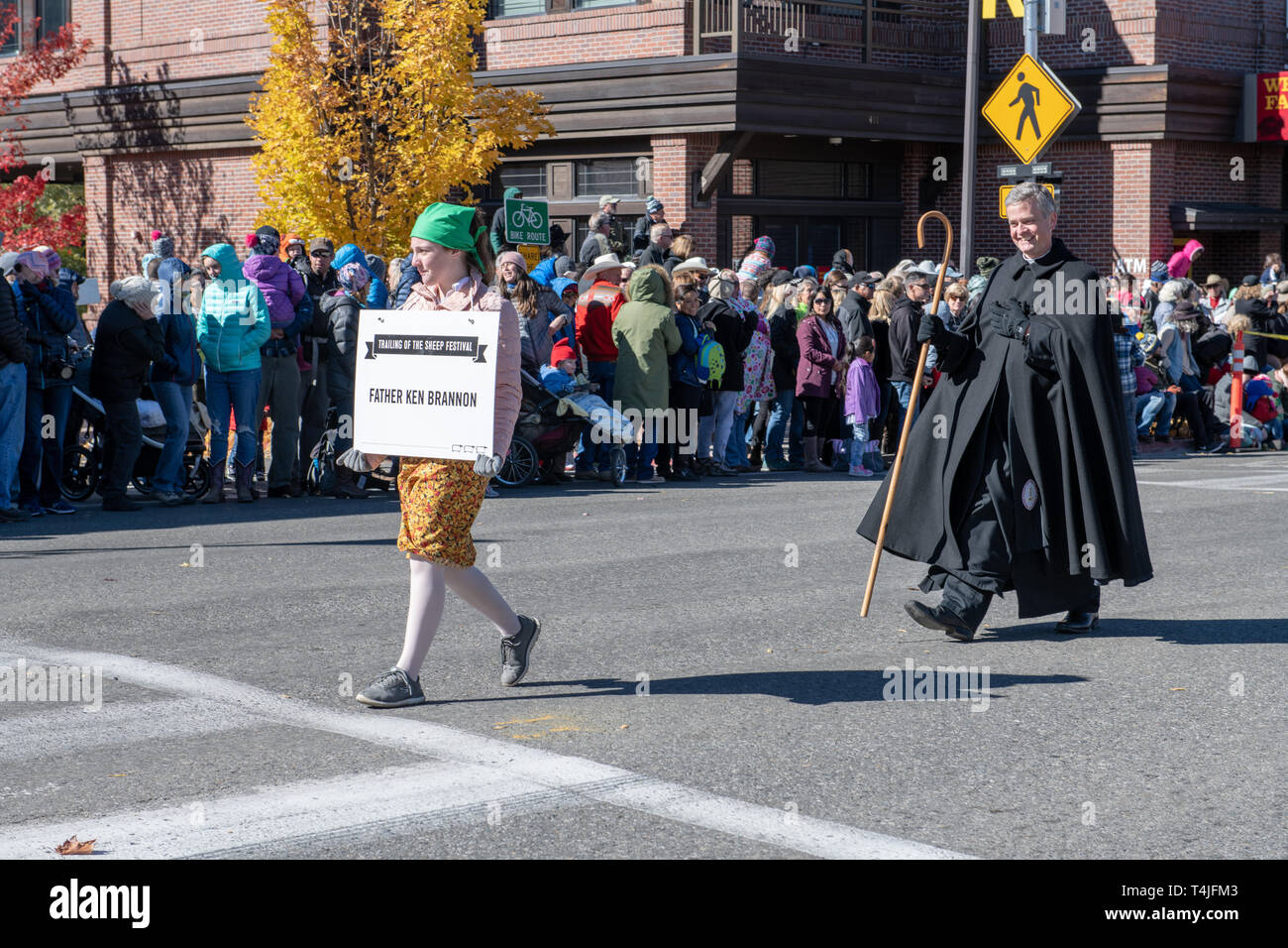 Trailing of the Sheep Festival Parade down Main Street in Ketchum ...