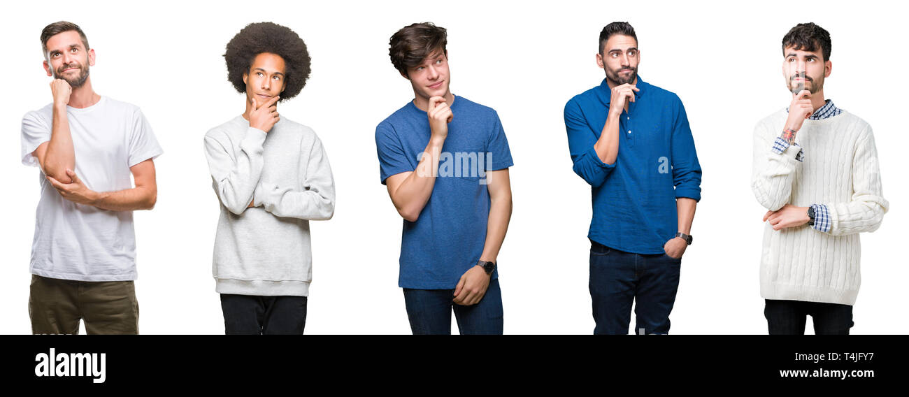 Collage face serious people smiling hi-res stock photography and images ...