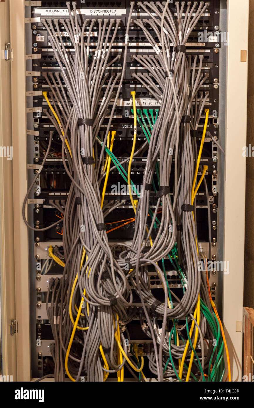 Computer server rack Stock Photo - Alamy