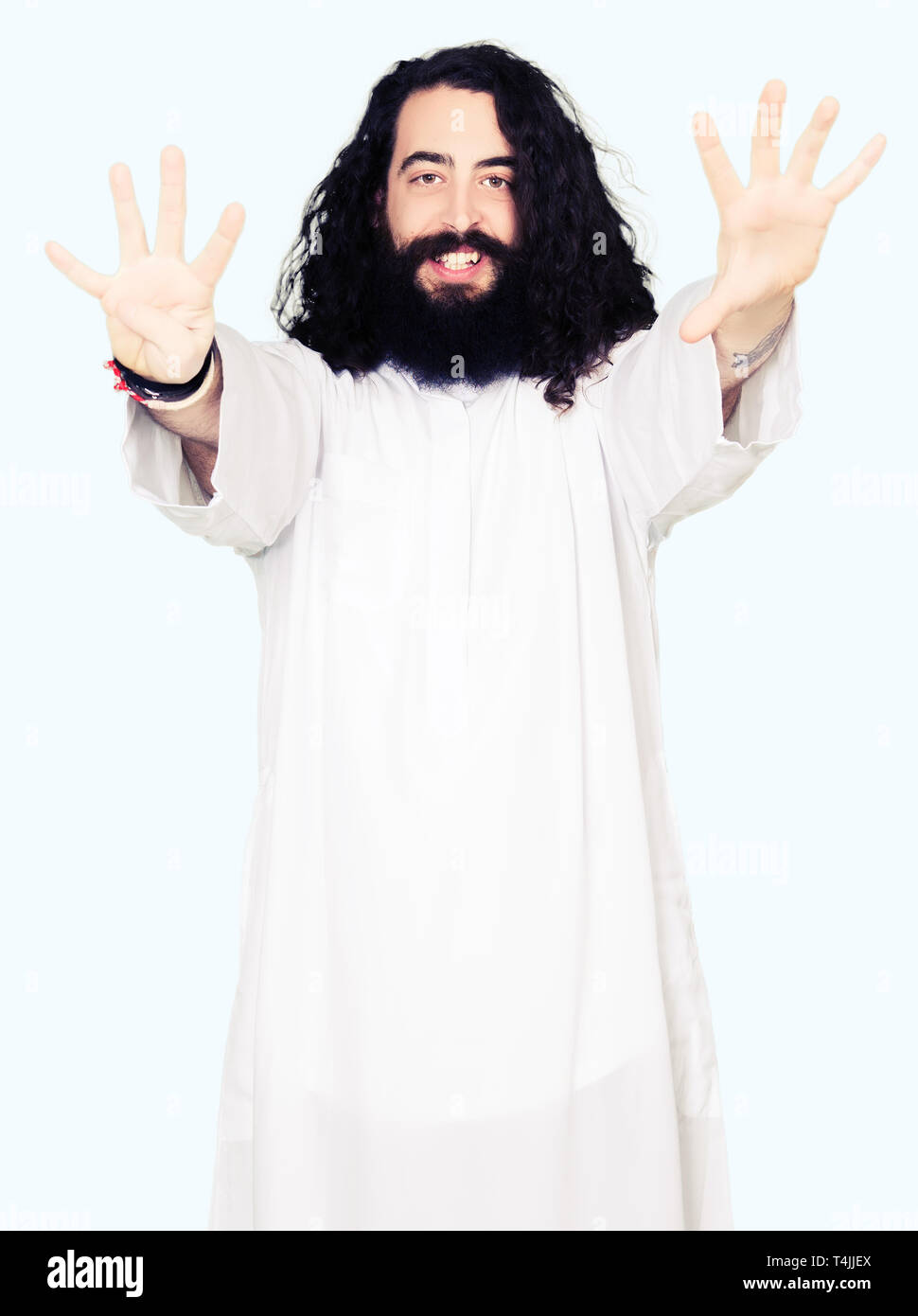 Fingers pointing up god hi-res stock photography and images - Alamy