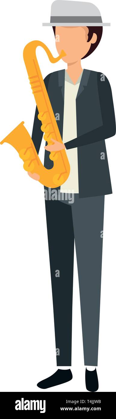 Play player musician saxo Stock Vector Images - Alamy