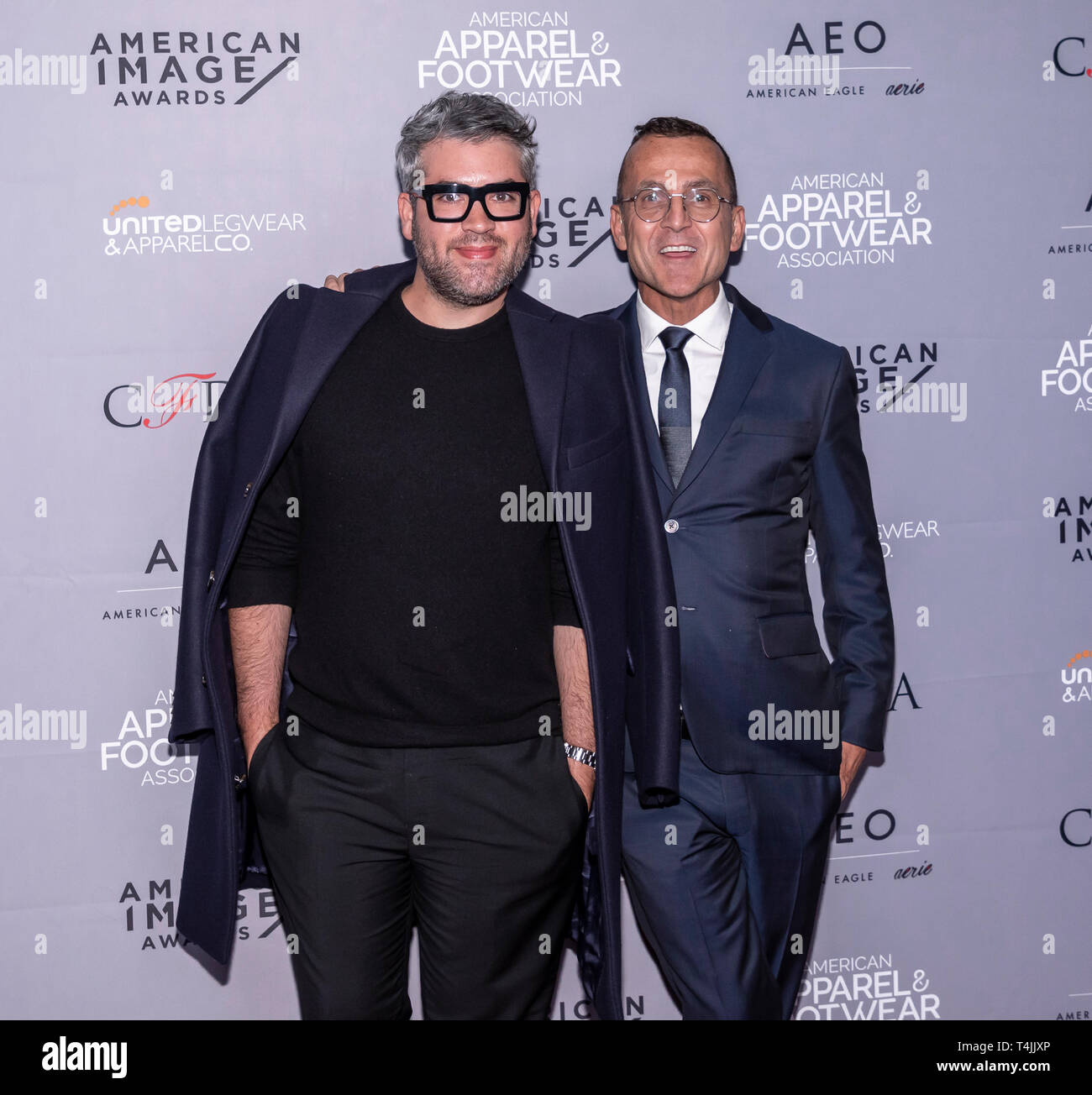 New York, NY, USA - April 15, 2019: Brandon Maxwell and Steven Kolb ...