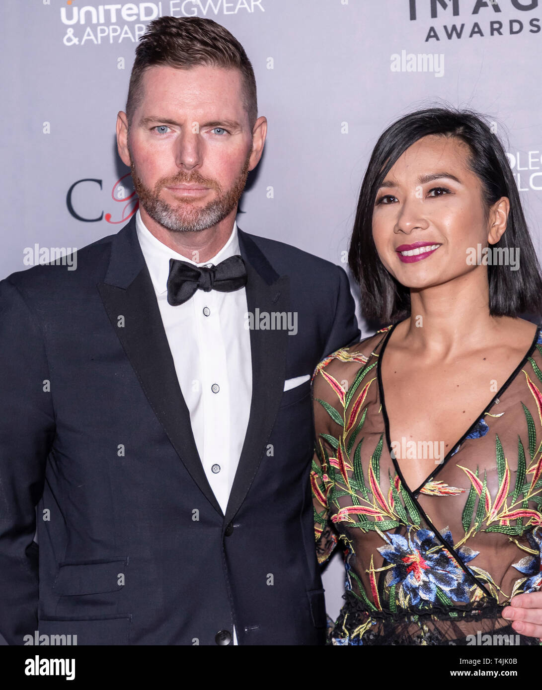 New York, NY, USA - April 15, 2019: Douglas Hand and Monica Phromsavanh ...