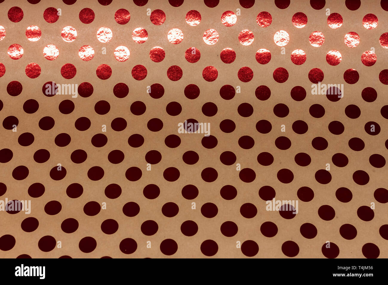 craft brown paper with red dots background Stock Photo - Alamy