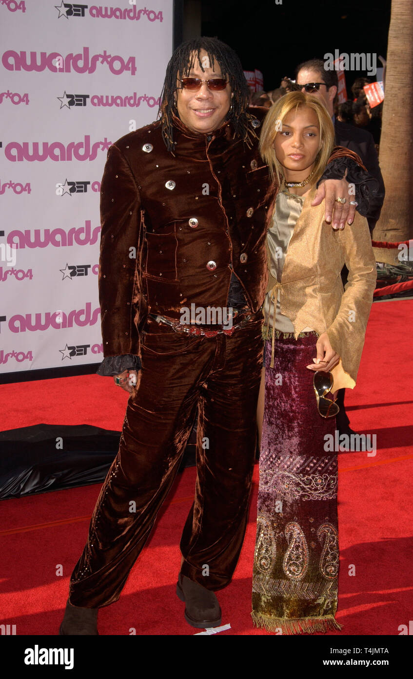 LOS ANGELES, CA. June 29, 2004: RICK JAMES & daughter at the 2004 BET ...