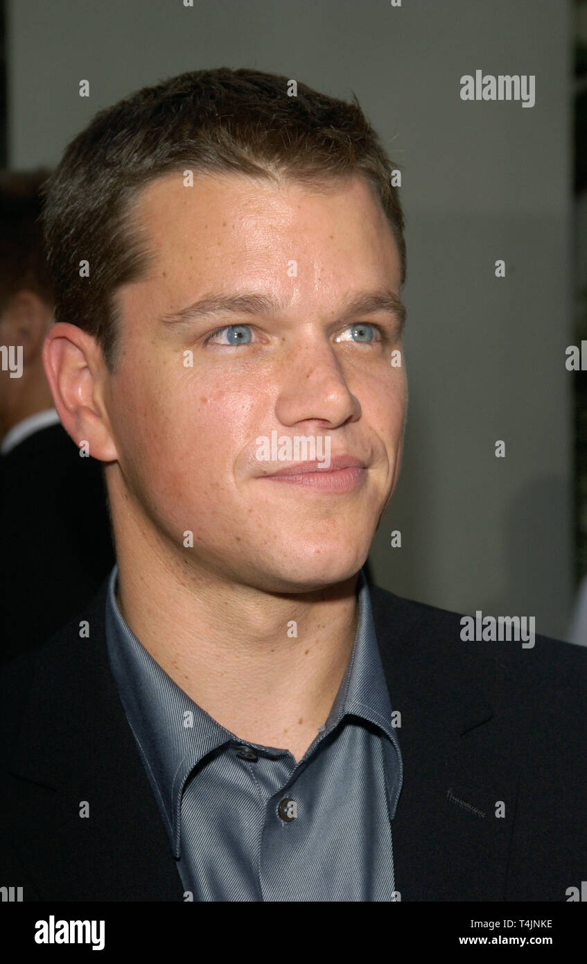 LOS ANGELES, CA. July 15, 2004: Actor MATT DAMON at the world premiere ...