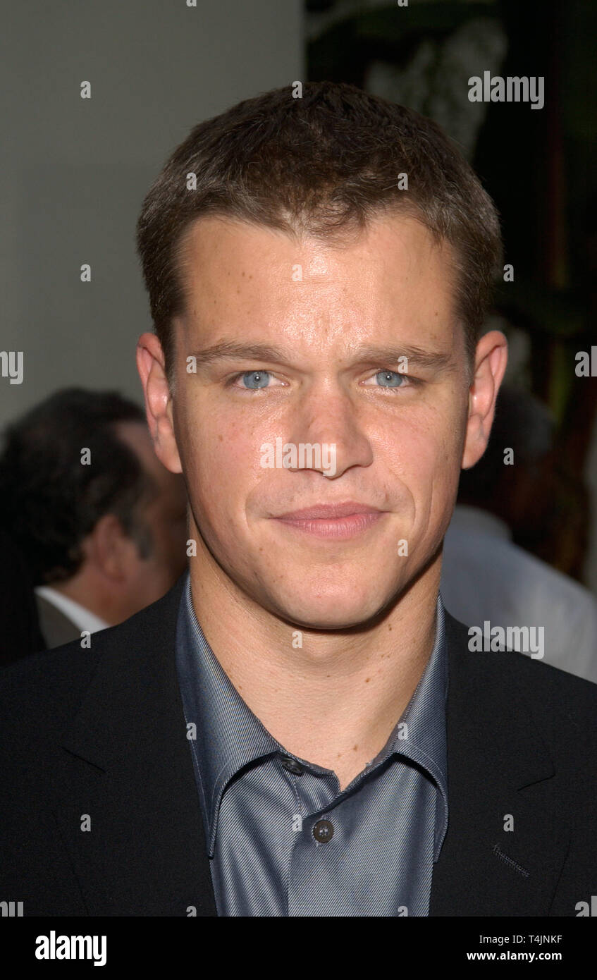 LOS ANGELES, CA. July 15, 2004: Actor MATT DAMON at the world premiere ...