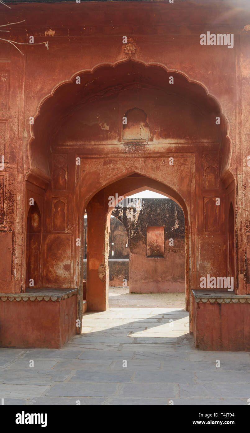 Arch gate in interior of Jaigarh Fort. Jaipur. Rajasthan. India Stock ...