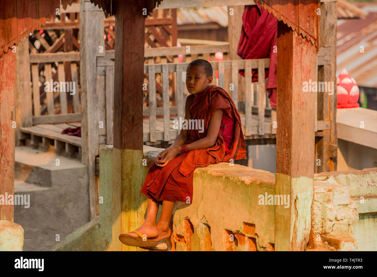 Novice monk relaxing hi-res stock photography and images - Alamy