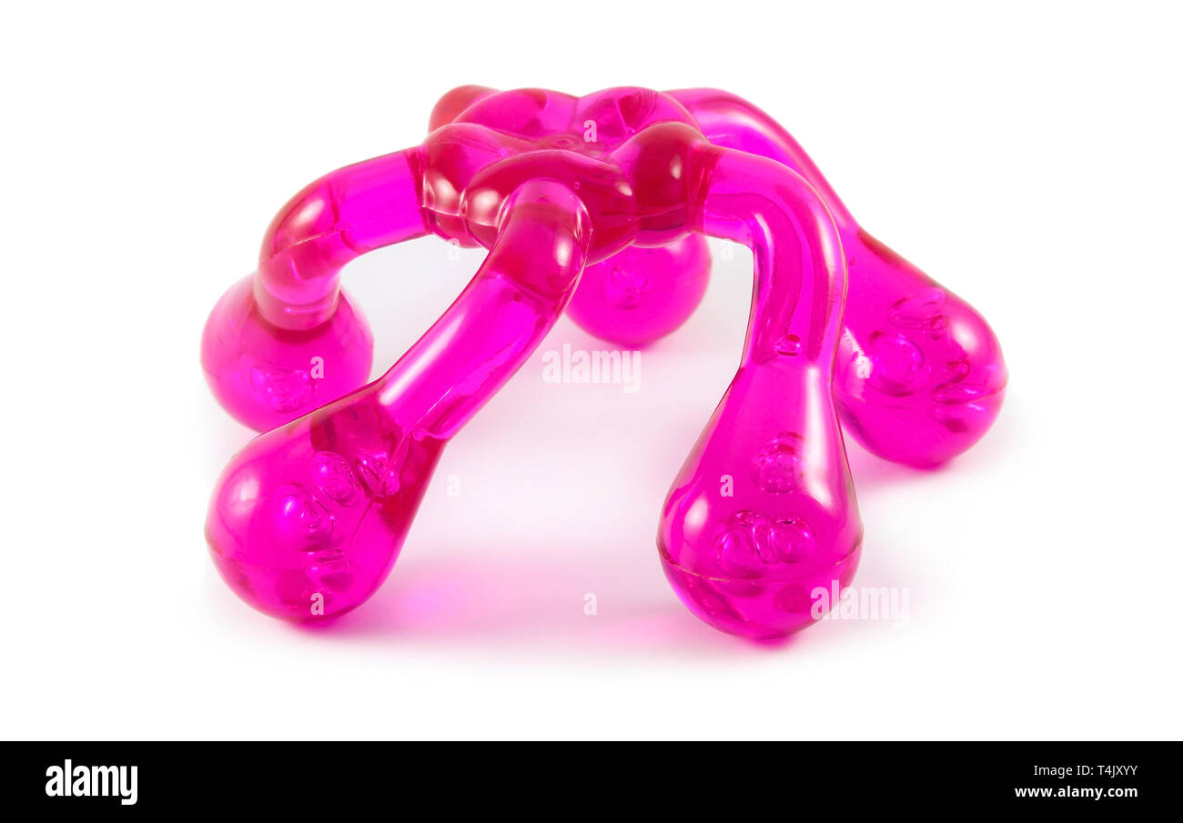 Hand plastic massager isolated on white background Stock Photo - Alamy