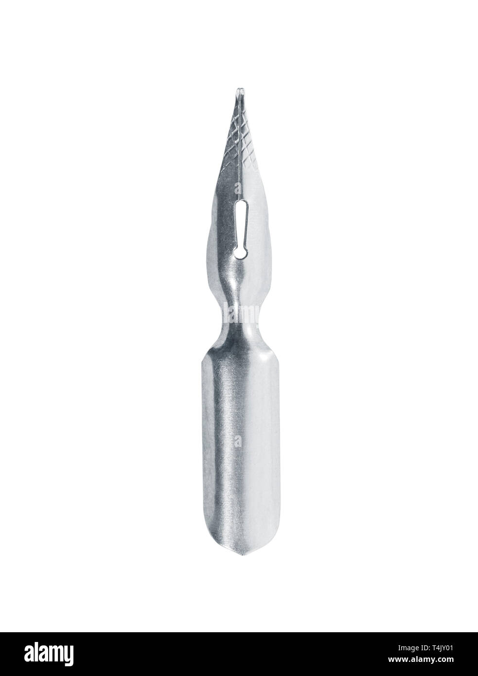Classic metal pen ink close-up isolated on white Stock Photo - Alamy