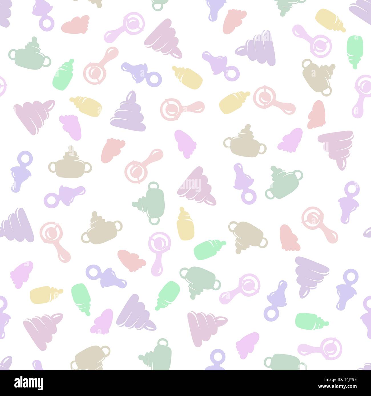 Baby design. Seamless pattern background. Vector illustration. Pastel ...