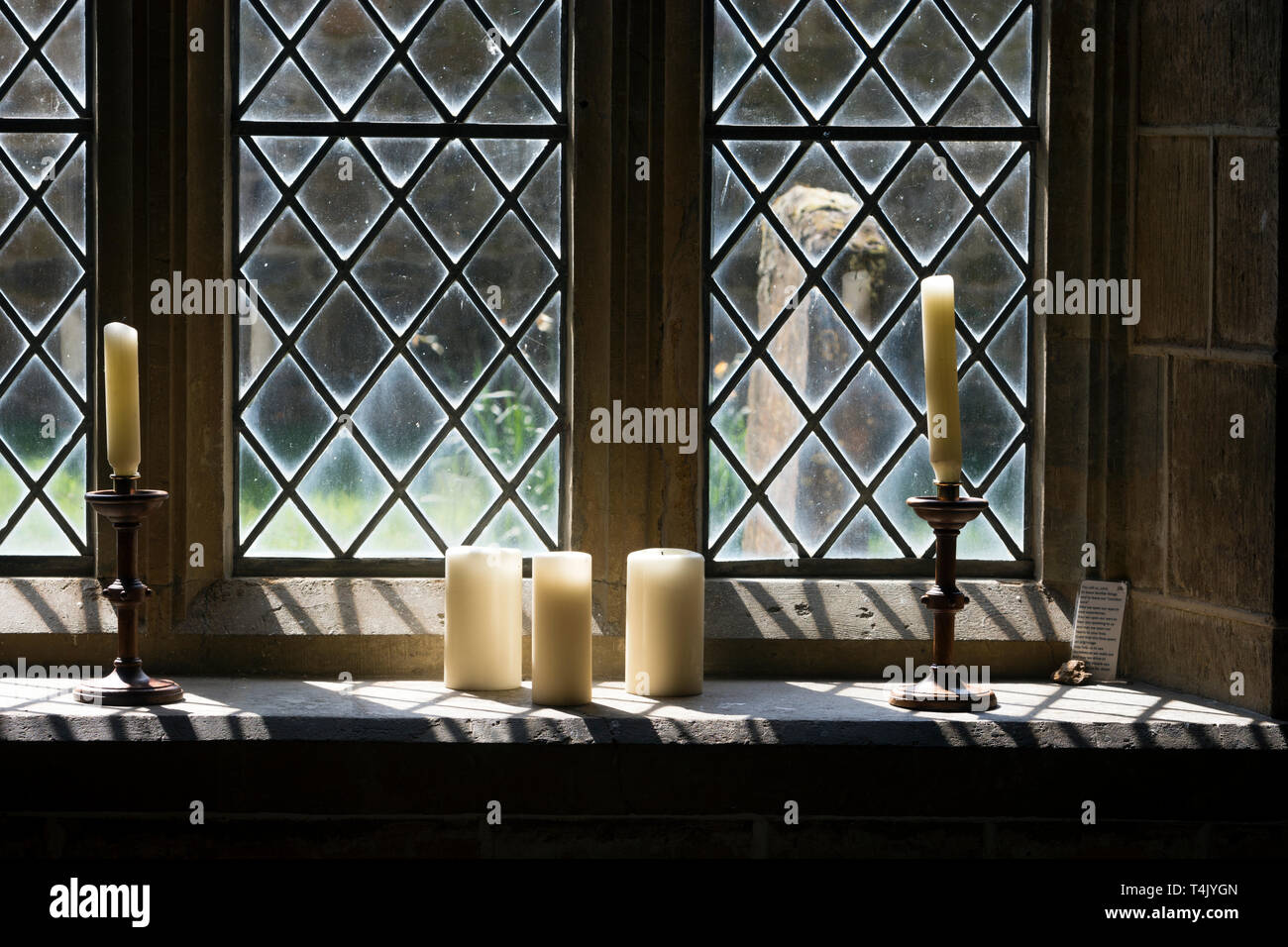 A window seen from inside St Michael and All Angels Church, Alkerton ...
