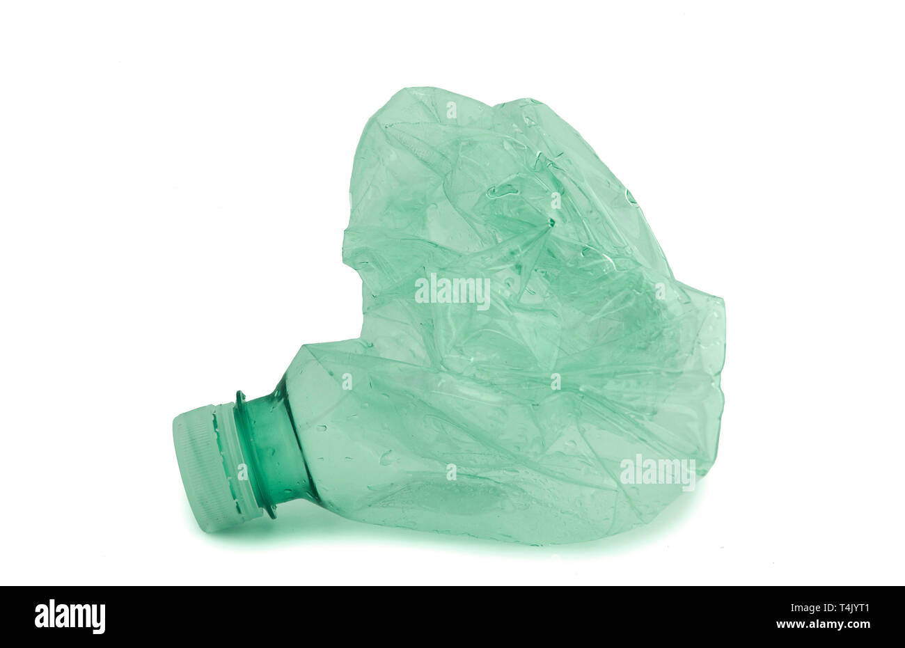 Empty green used water bottle for recycling Stock Photo - Alamy