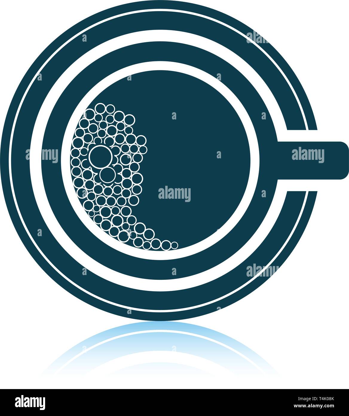 Coffee cup icon. Shadow reflection design. Vector illustration Stock ...