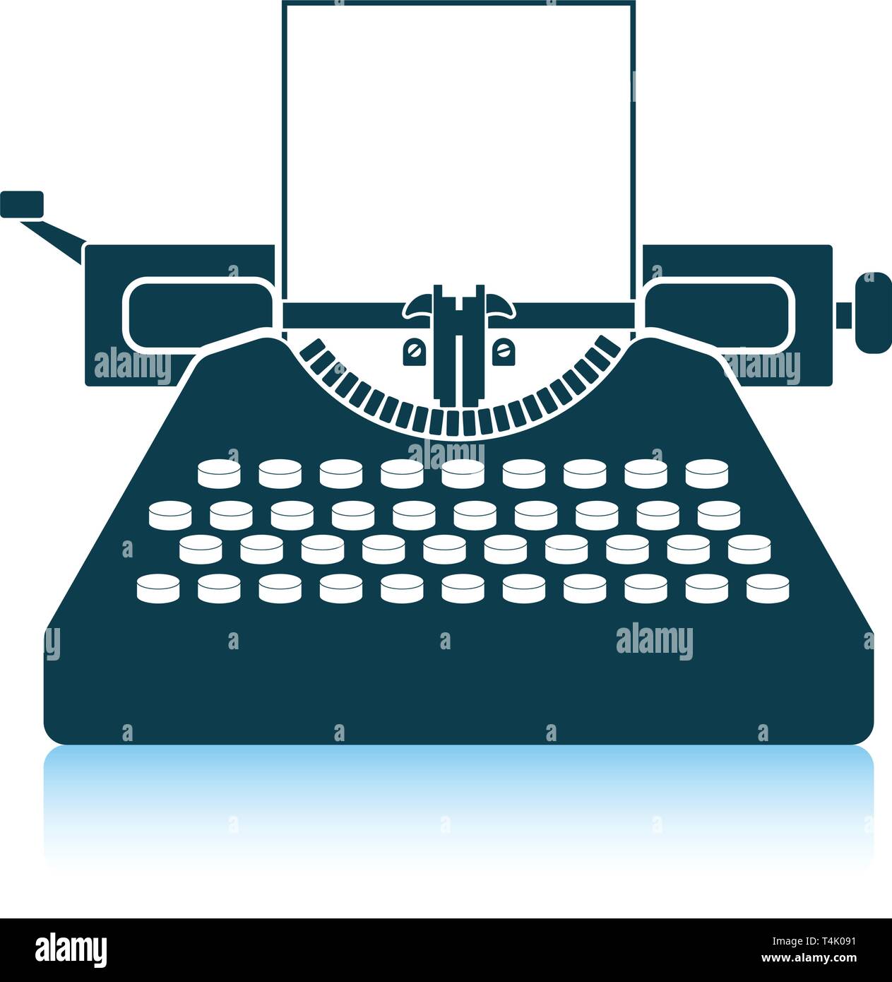Classic blue typewriter Stock Vector Images - Alamy