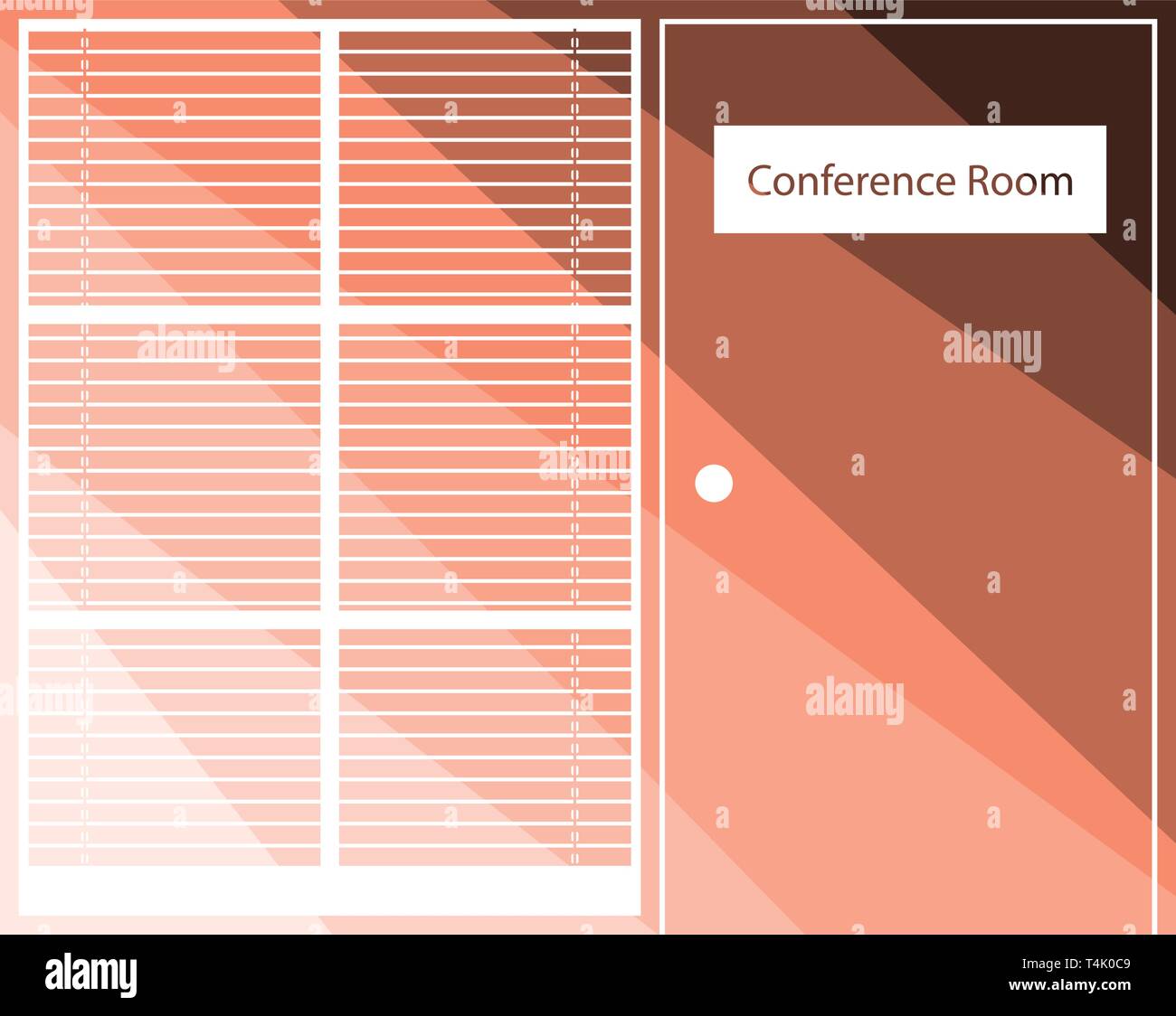 Conference room icon. Flat color design. Vector illustration Stock ...