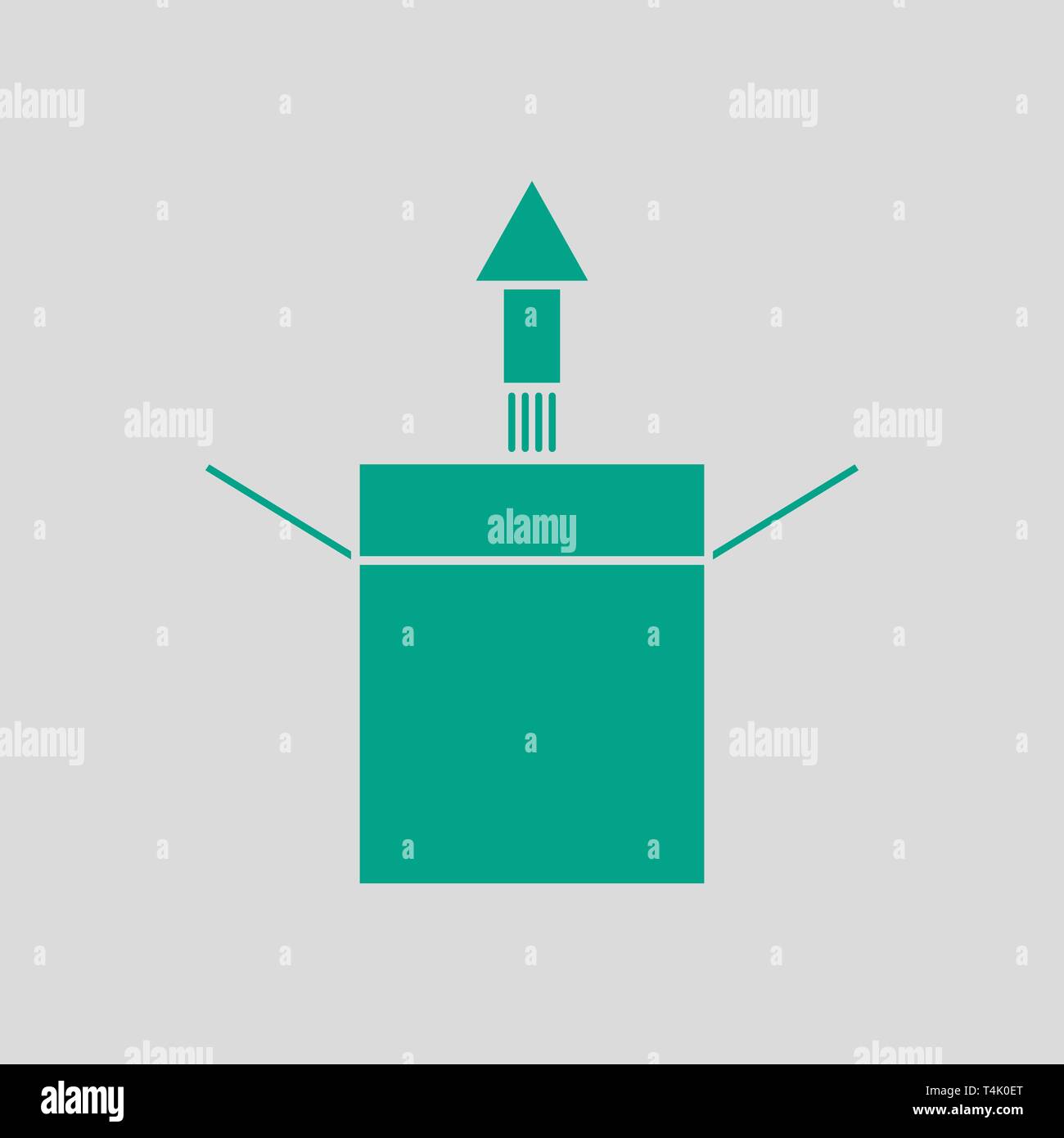 Product Release Icon. Green on Gray Background. Vector Illustration ...