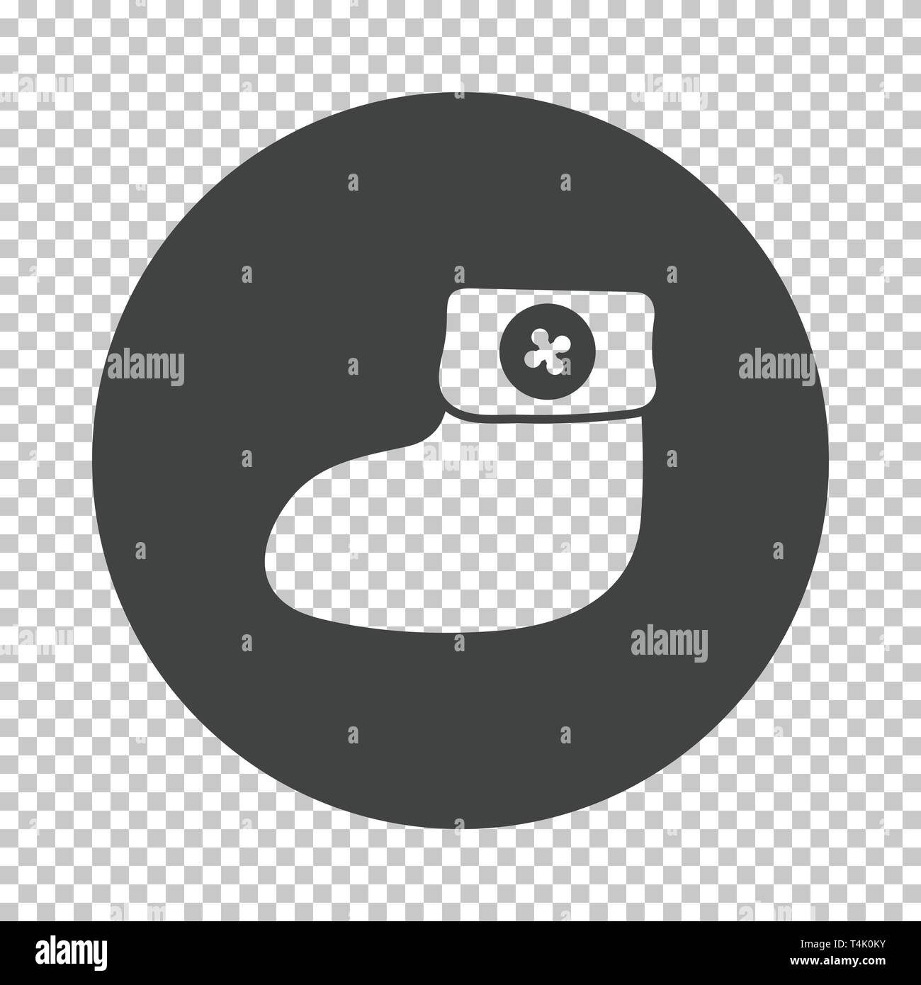 Baby bootie icon. Subtract stencil design on tranparency grid. Vector ...