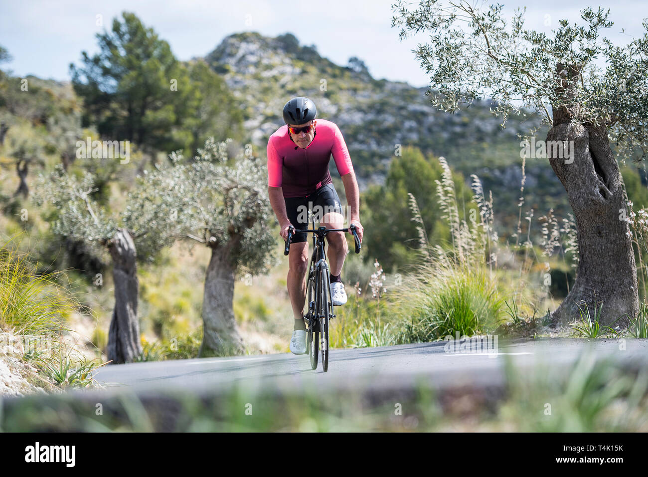 Cycling on the roads of Mallorca, Spain Stock Photo - Alamy