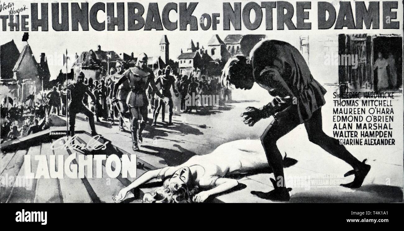 Charles Laughton as Quasimodo Maureen O'Hara as Esmeralda THE HUNCHBACK ...