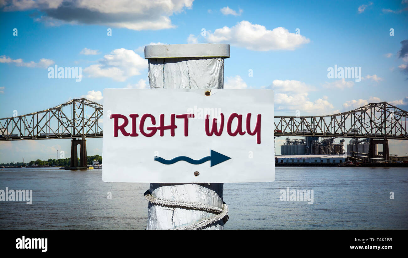 Street Sign Right Way Stock Photo - Alamy
