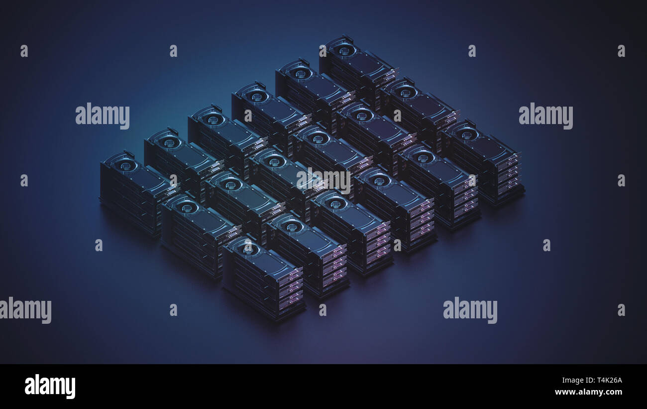 GPU-Farm Illustrative Images Stock Photo - Alamy