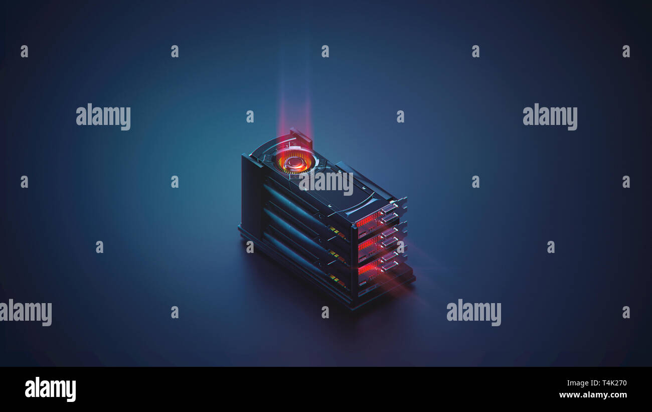 GPU-Farm Illustrative Images Stock Photo - Alamy