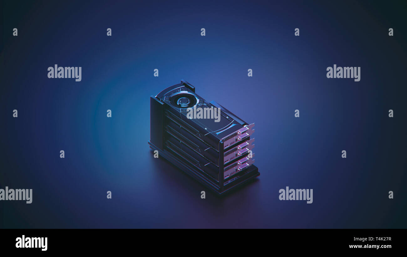 GPU-Farm Illustrative Images Stock Photo - Alamy