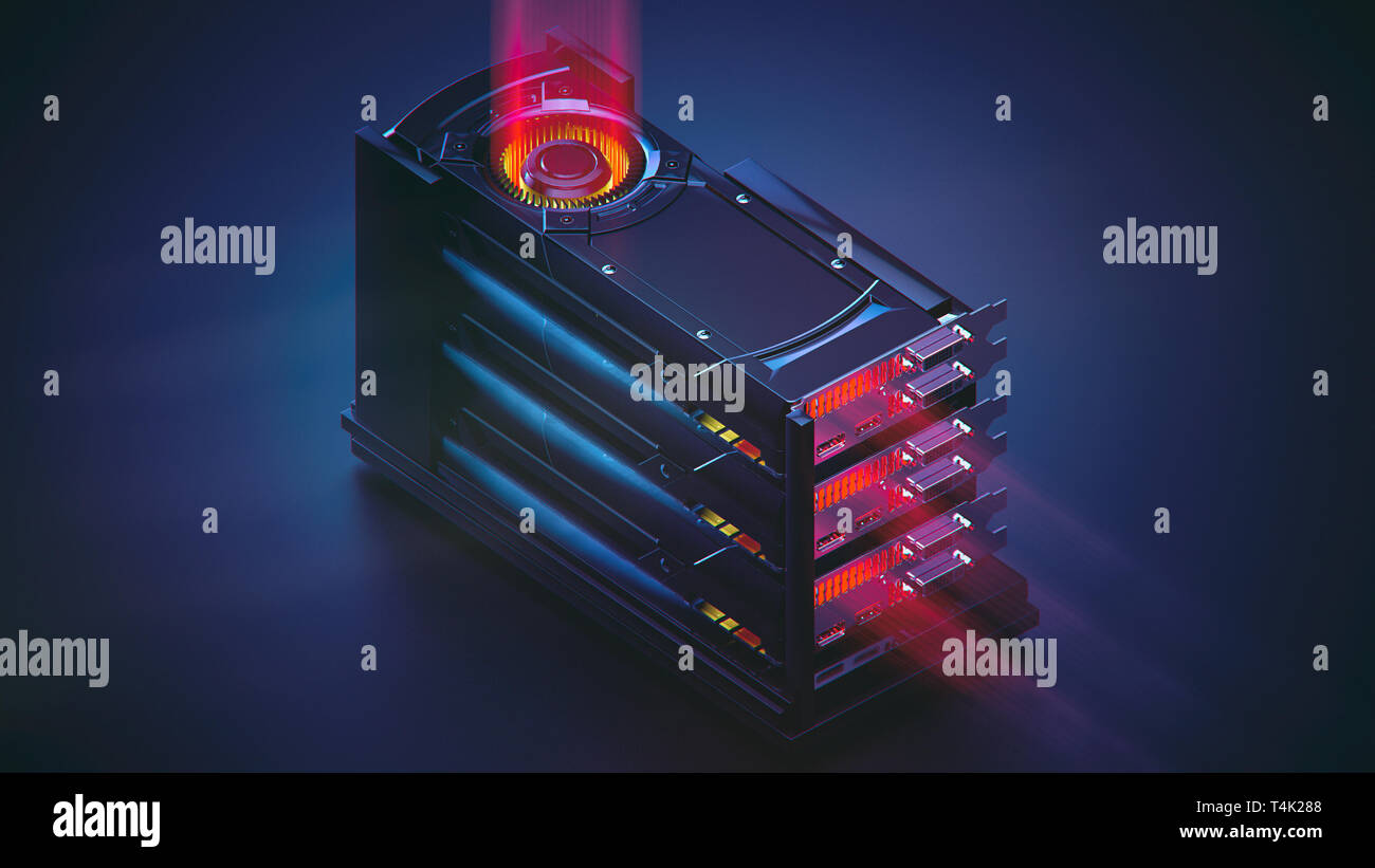 GPU-Farm Illustrative Images Stock Photo - Alamy