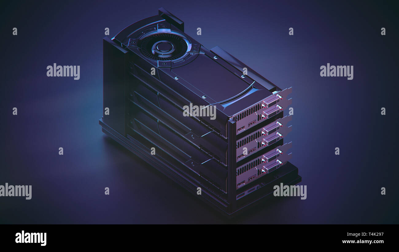 GPU-Farm Illustrative Images Stock Photo - Alamy