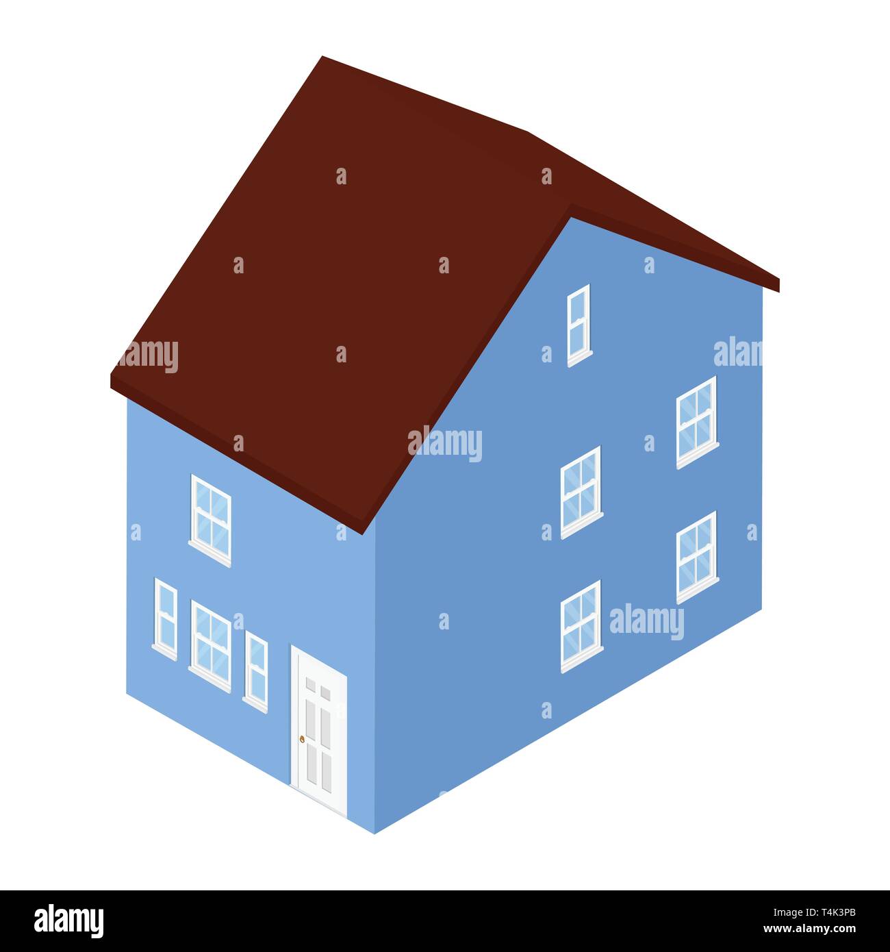 House isometric view vector icon isolated on white background Stock ...