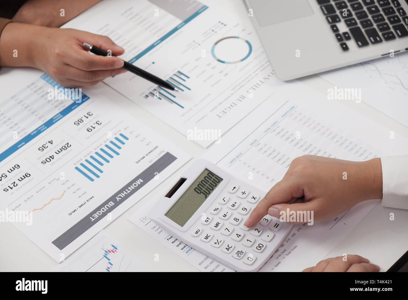 businesswomen working together in office teamwork brainstorming ...