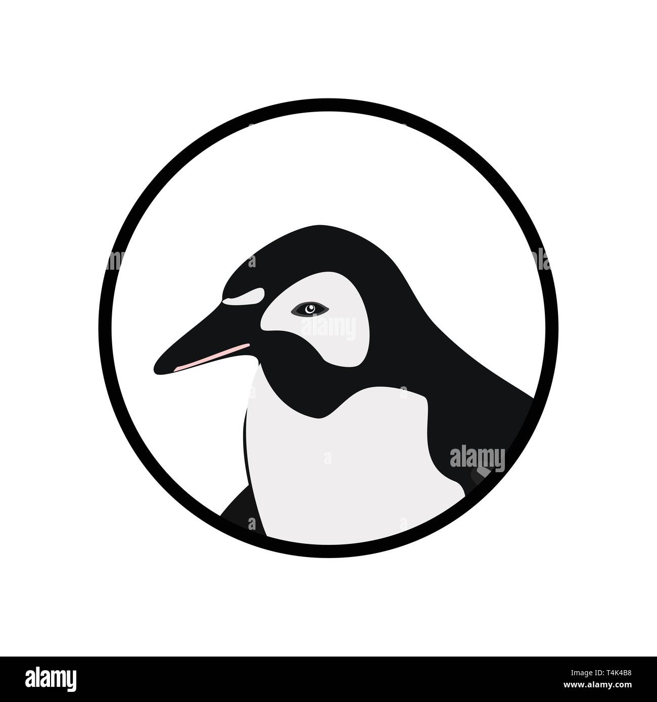 Zoo animals penguin round icon Stock Vector Image & Art - Alamy