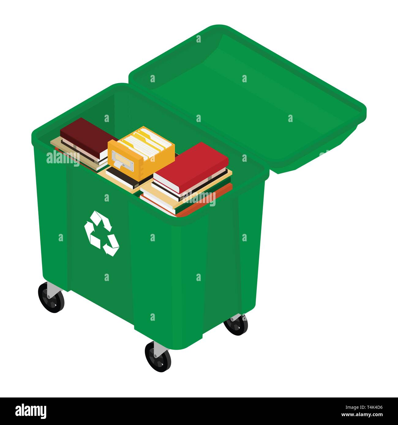 Stack paper recycling symbol Stock Vector Images - Alamy