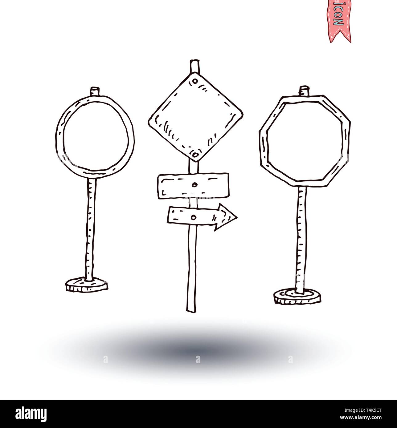 Antique road signs Cut Out Stock Images & Pictures - Alamy