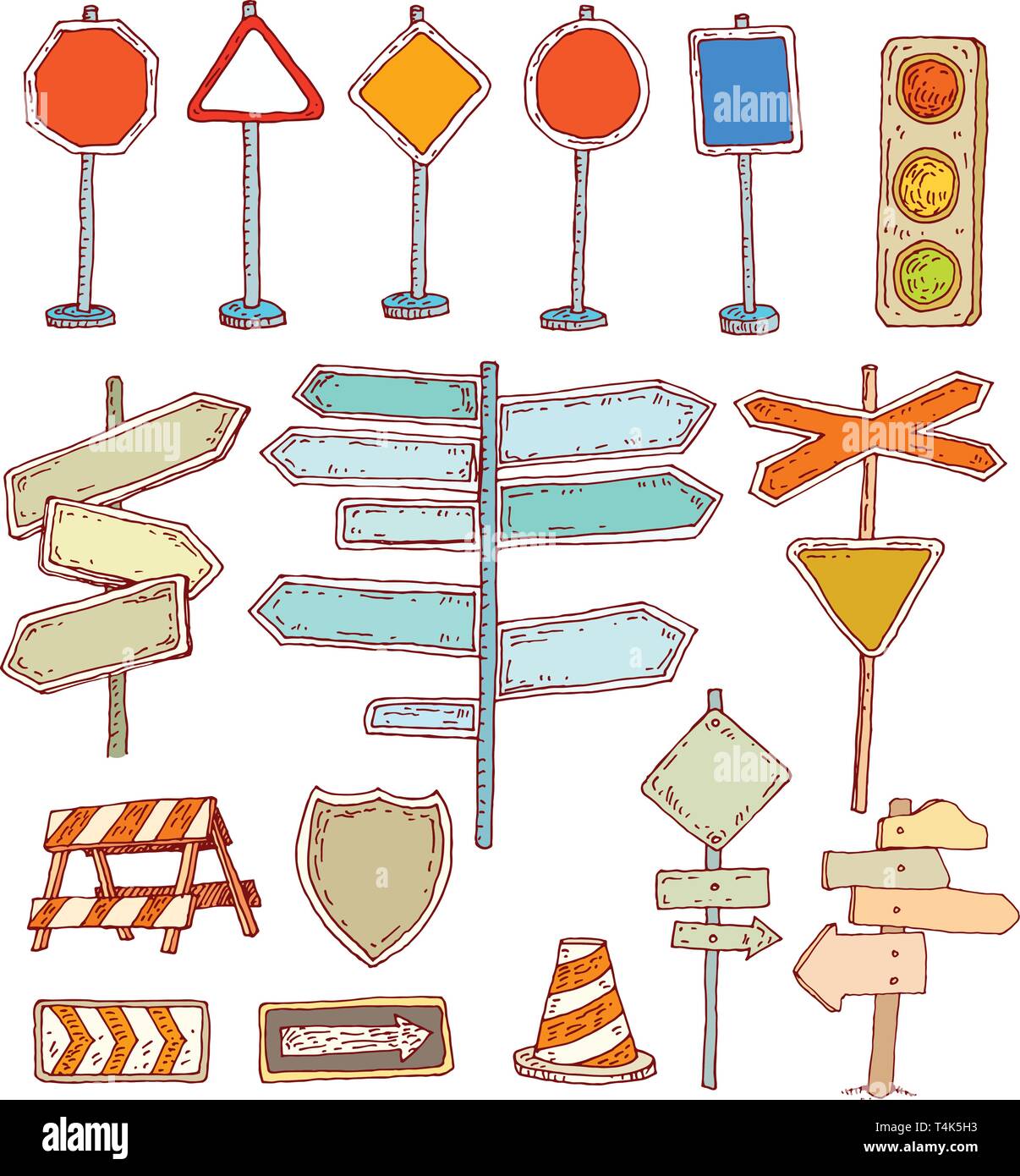 Antique road signs Stock Vector Images - Alamy
