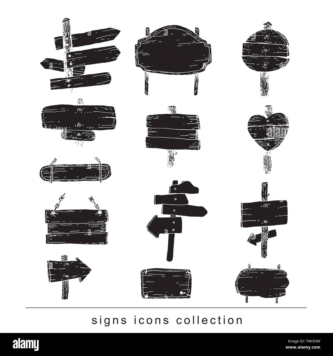 Timber warning sign Stock Vector Images - Alamy