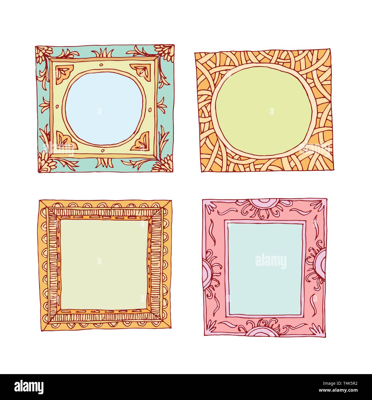 Set picture frames, hand drawn vector illustration Stock Vector Image ... Set picture frames, hand drawn vector illustration Stock Vector Image ...