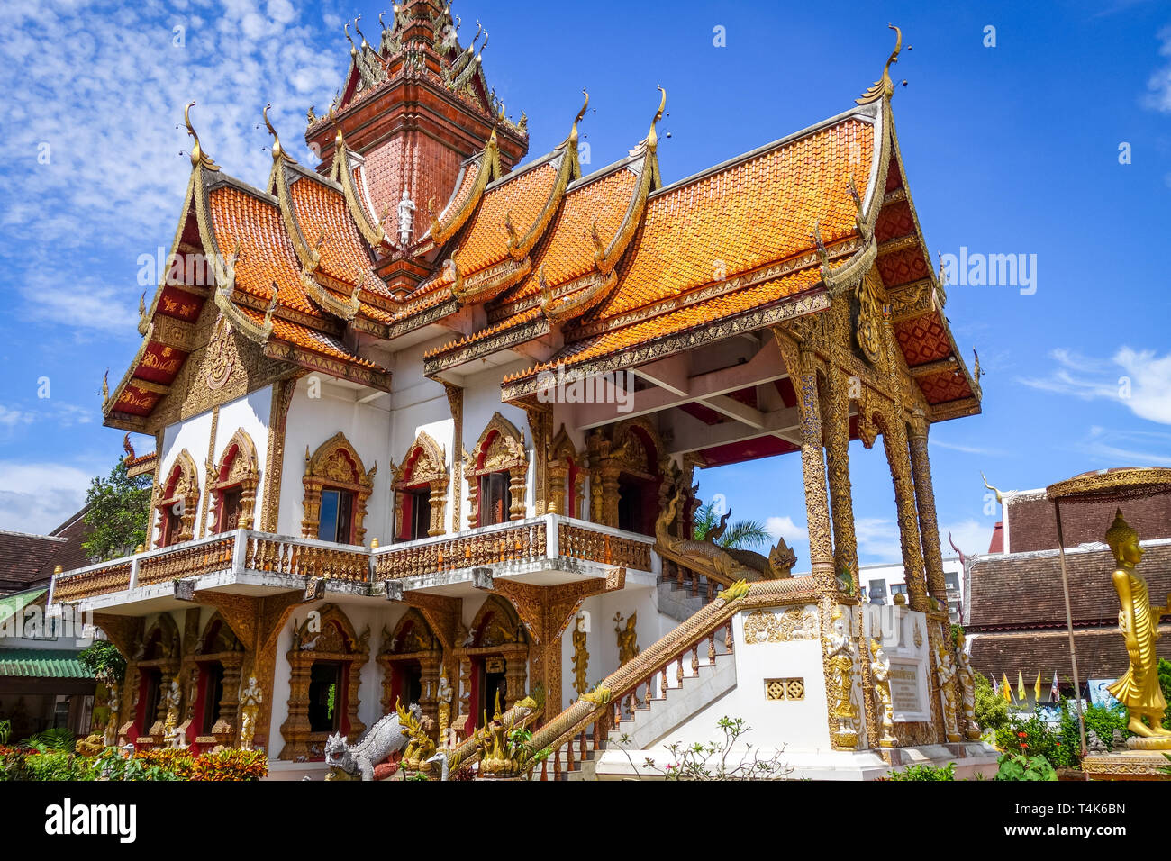 Wat Buppharam temple in Chiang Mai, Thailand Stock Photo - Alamy