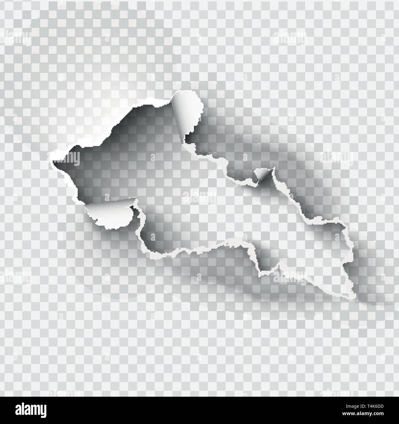 ragged Hole torn in ripped paper on transparent Stock Vector Image ...