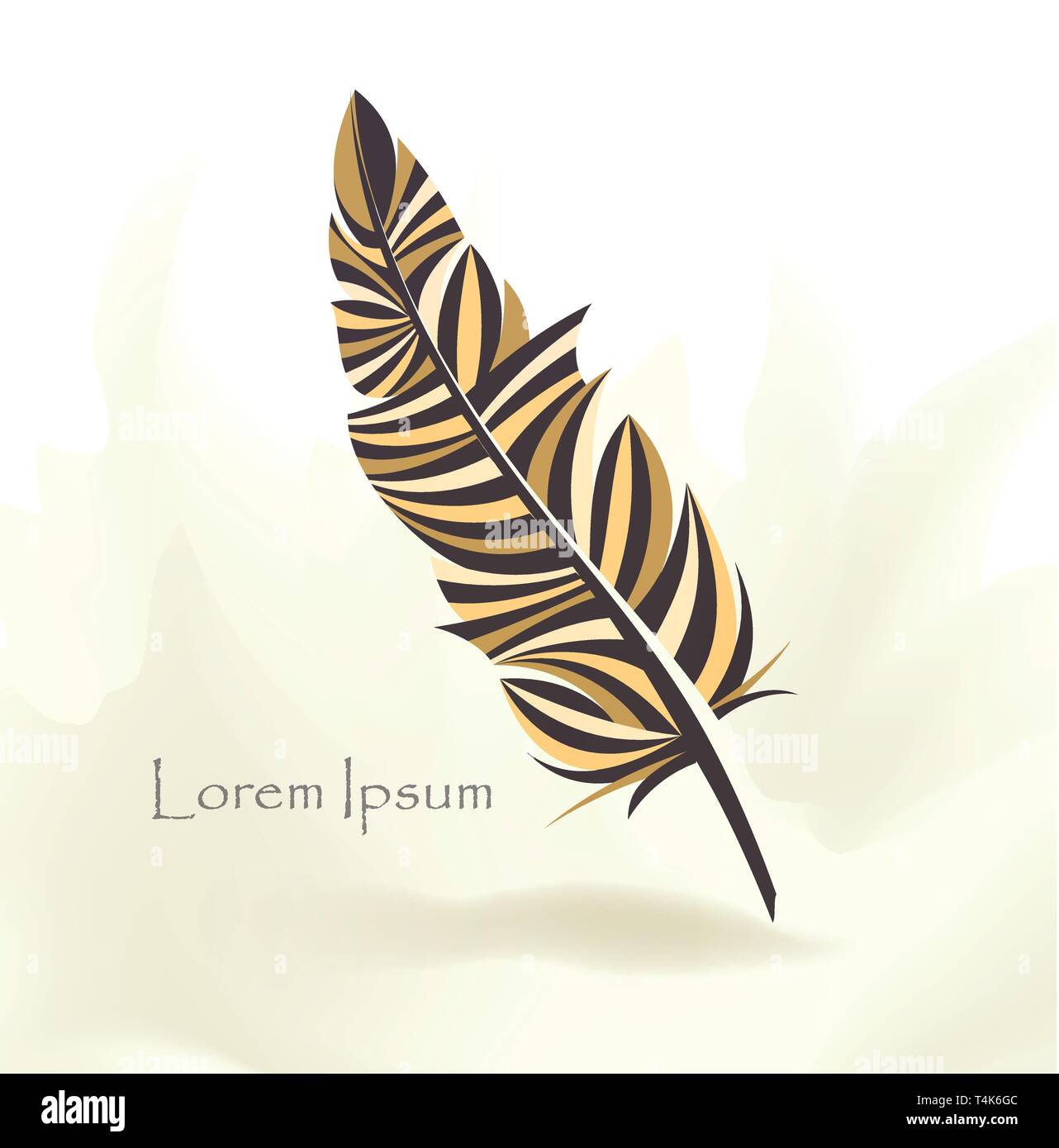 writing pen multicolored bird feather Stock Vector Image & Art - Alamy