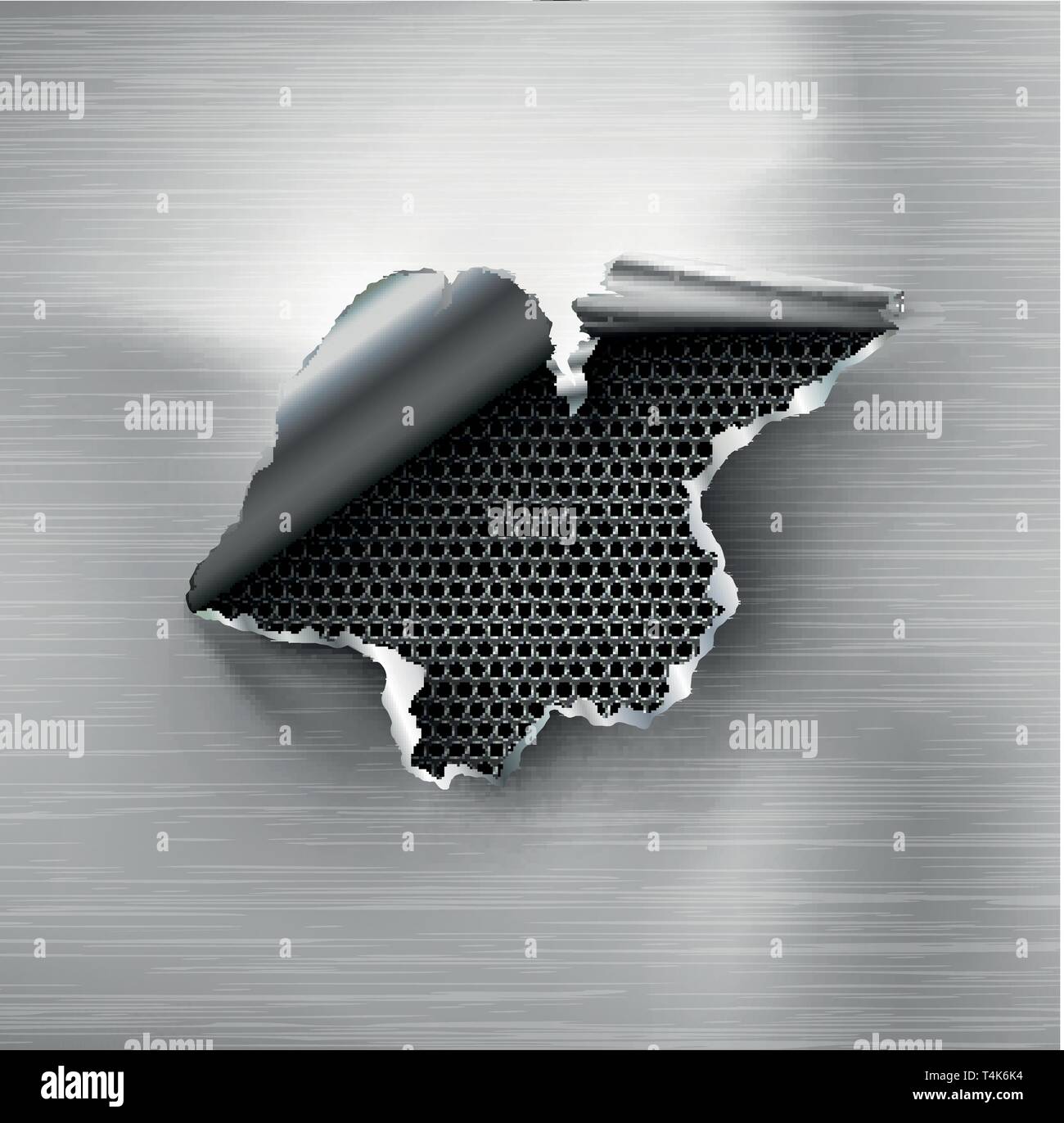 Torn ripped gray metal texture hi-res stock photography and images - Alamy