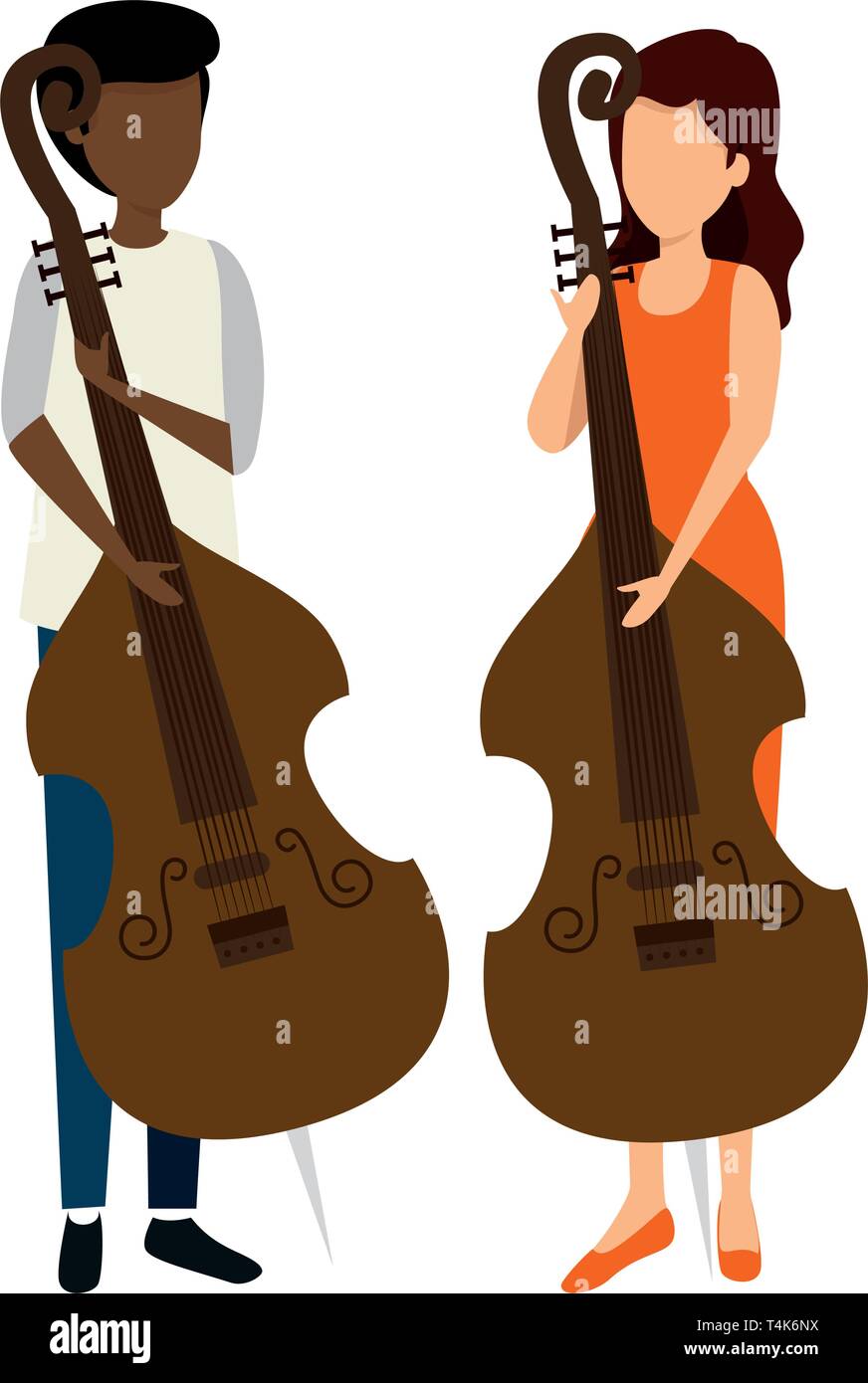 Cello players Stock Vector Images - Alamy